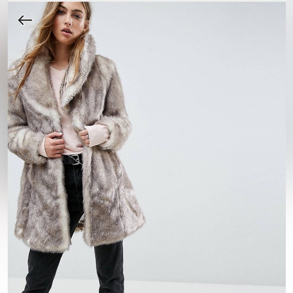 Unreal Fur | Jackets & Coats | Unreal Fur Elixir Faux Fur Tan Shawl ...